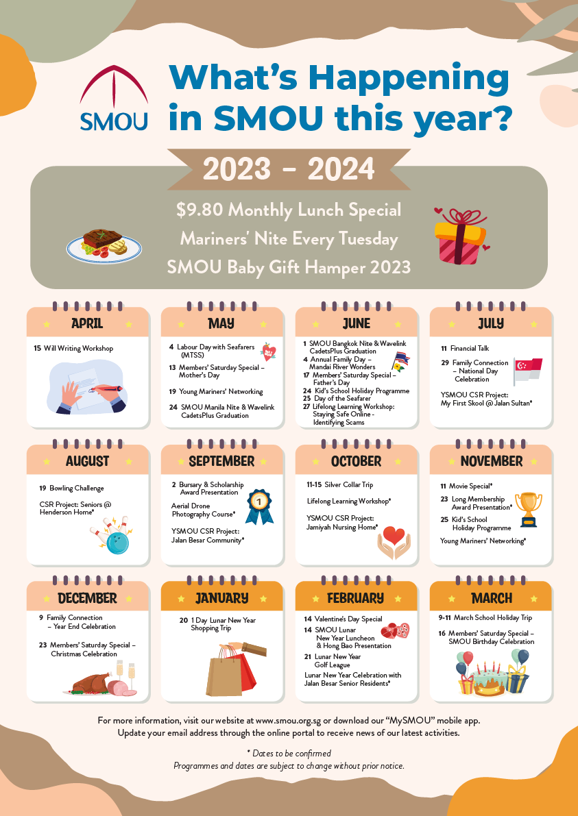 SMOU Activities Calendar - SeaVoices - Singapore Maritime Officers ...