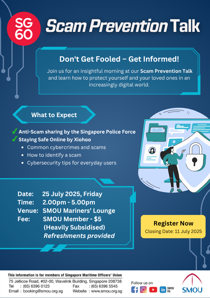 Scam Prevention Talk - SeaVoices - Singapore Maritime Officers’ Union ...